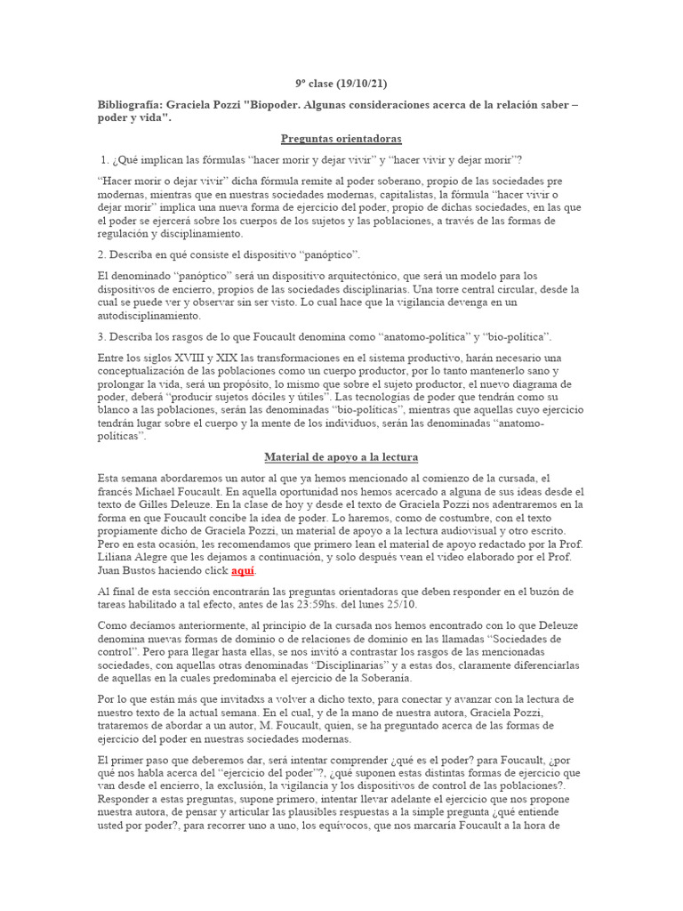 9º clase Pozzi | PDF | Michel Foucault