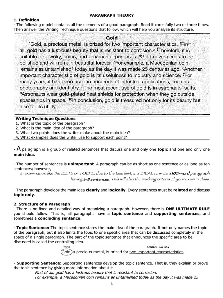 Paragraph Structure Guide | PDF | Paragraph | Salad