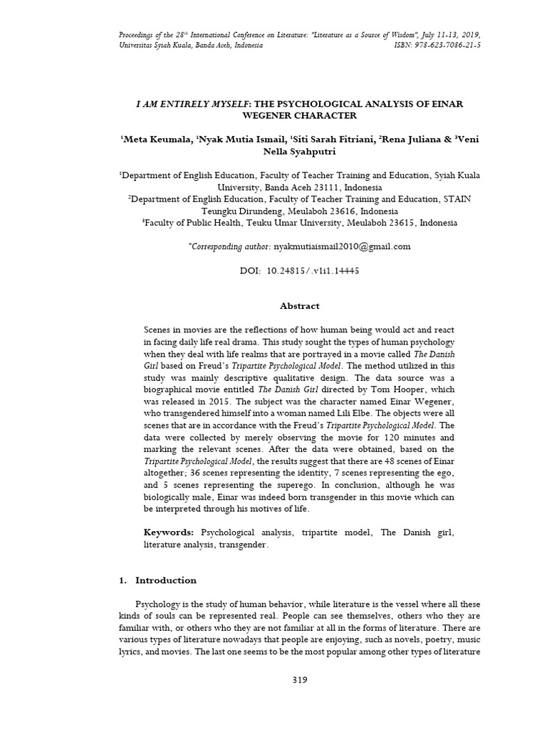 I Am Entirely Myself | PDF | Id | Behavioural Sciences