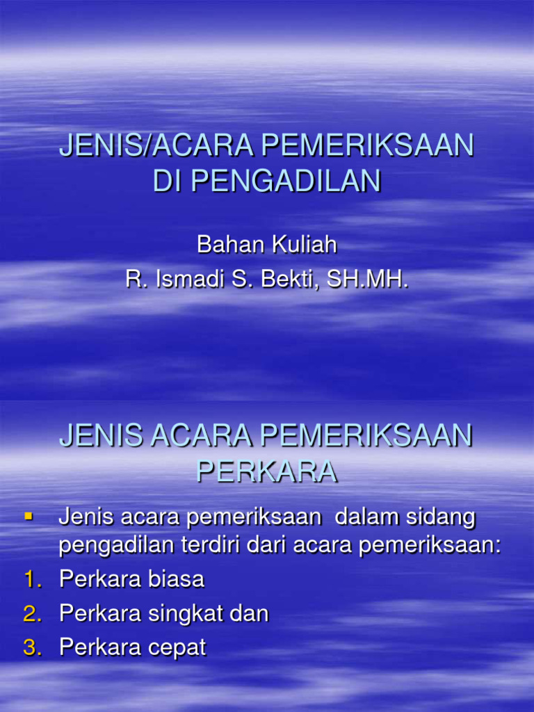 HAPID, JENIS Perkara PN | PDF