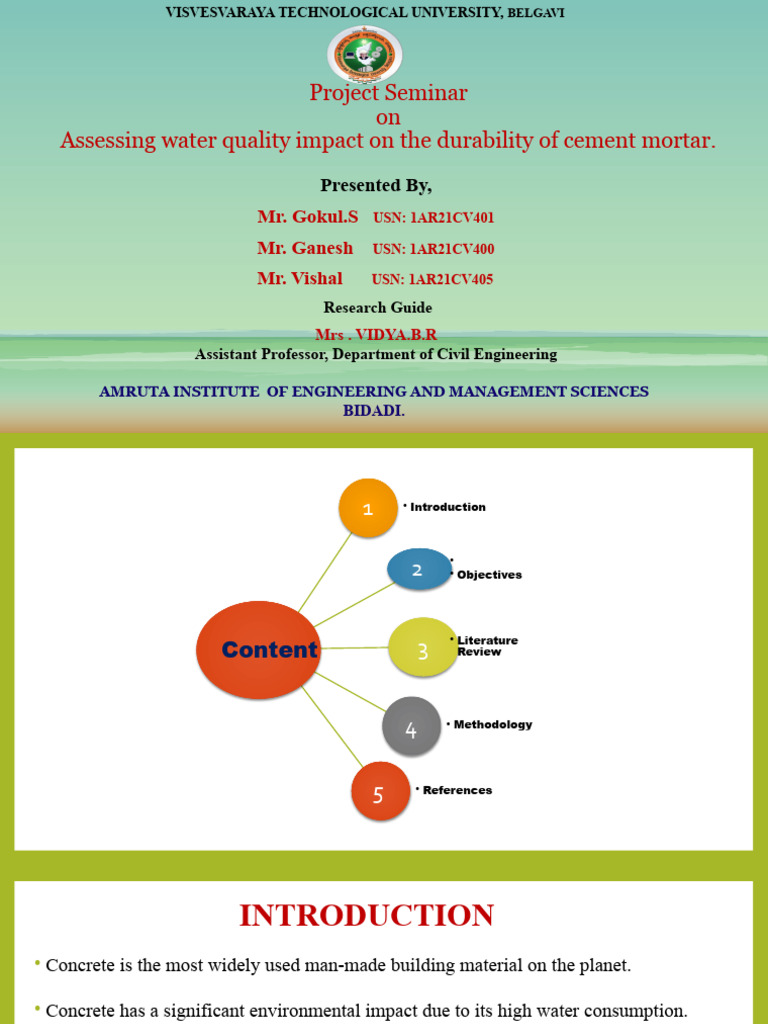 Project Seminar | PDF | Concrete | Water