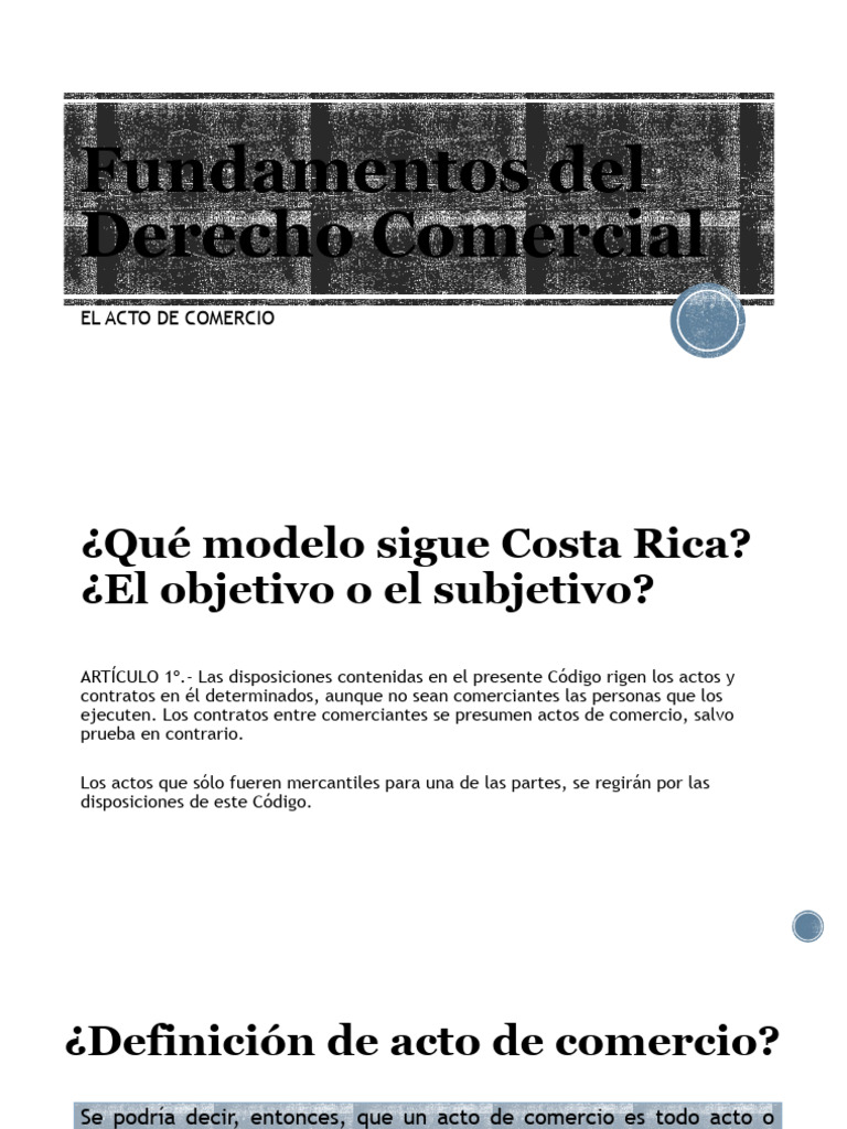 Tema 1.1-Fundamentos Del Derecho Comercial-El Acto de Comercio | PDF | Comercio | Justicia