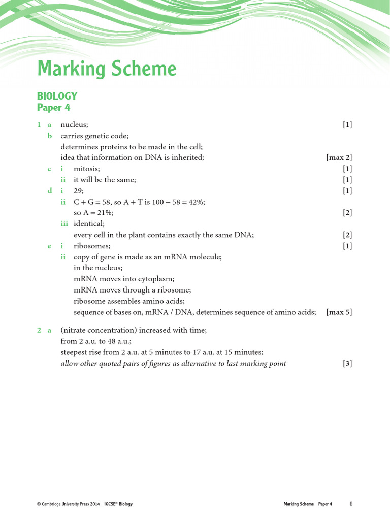 Prac Exam Style Paper 4 MS | PDF | Antibody | Cellular Respiration