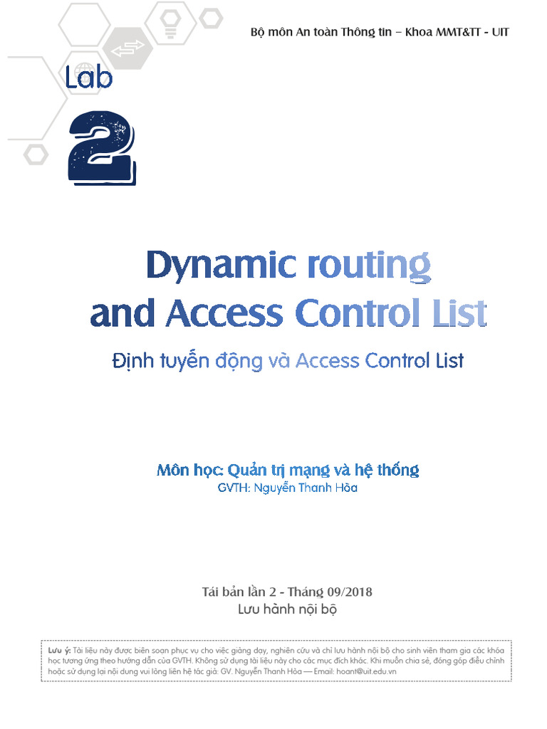 Lab 2 - Dynamic Routing With RIPv2 - OSPF and Access Control List | PDF