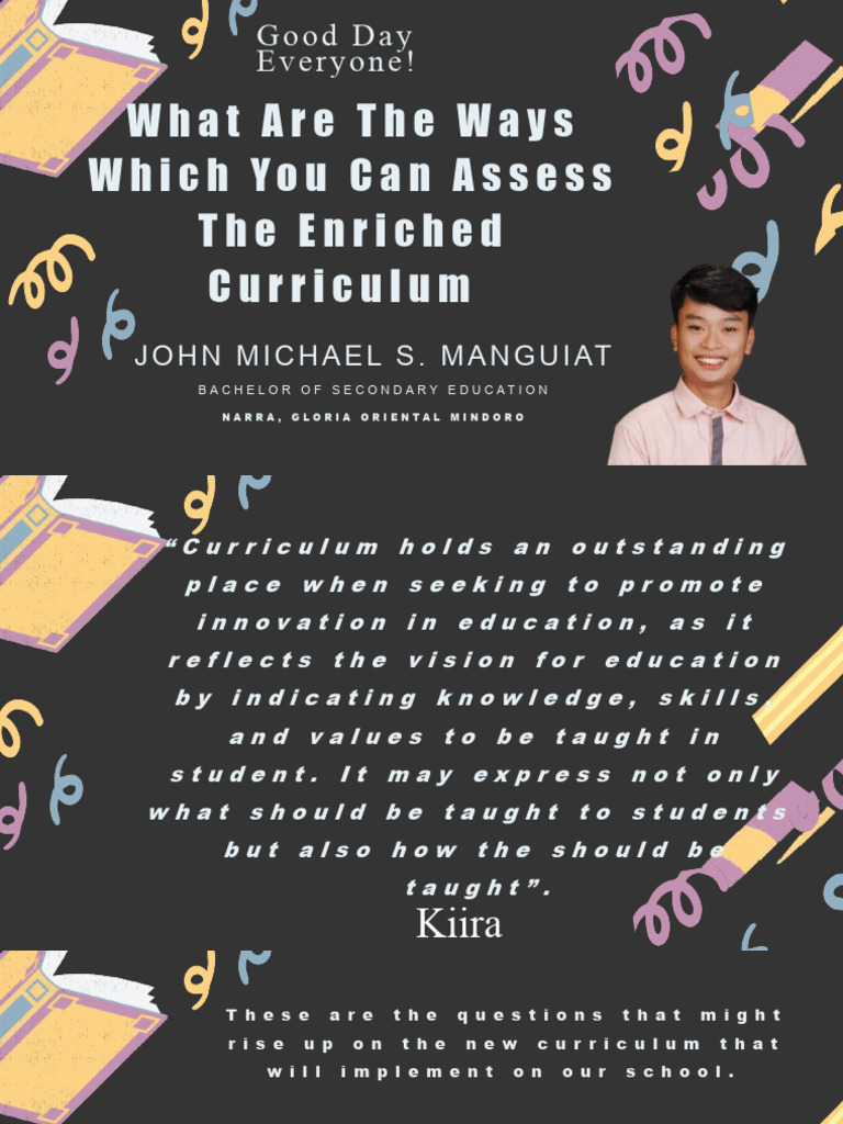 JOHN MICHAEL S. MANGUIAT MaEd Report | PDF | Curriculum | Education Theory