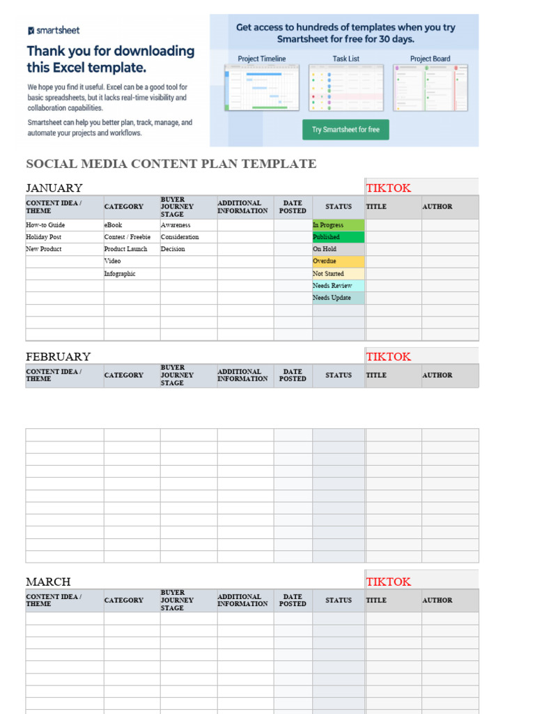 Social Media Content Plan 2024 | PDF | Human Communication | Mass Media