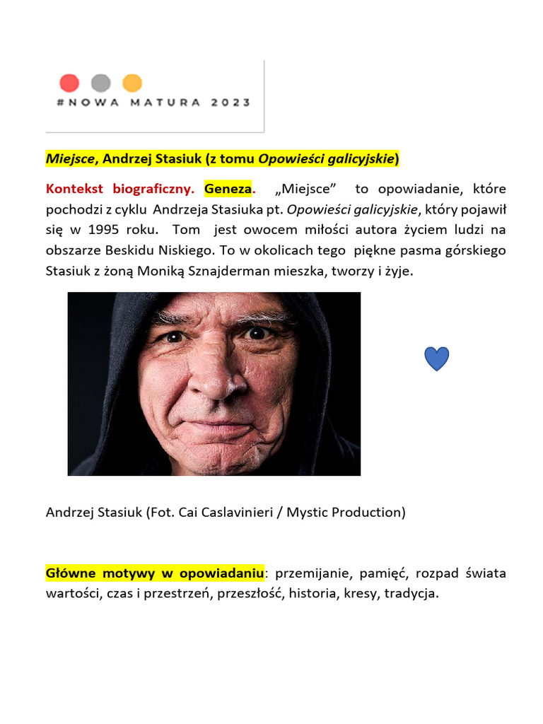 Miejsce - A. Stasiuk | PDF
