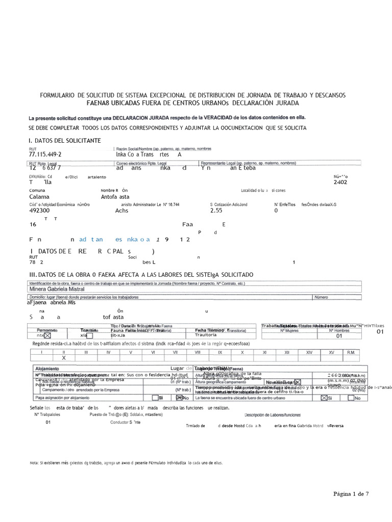 Formulario Solicitud | PDF