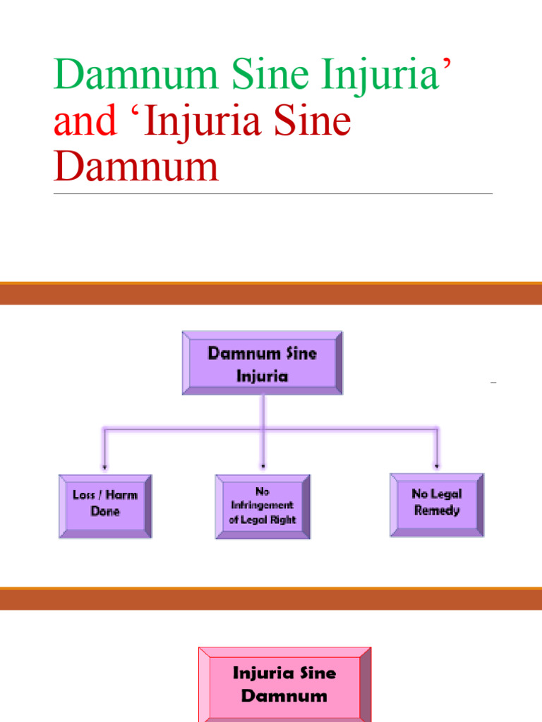 Damnum Sine Injuria' and Injuria Sine | PDF | Damages | Tort