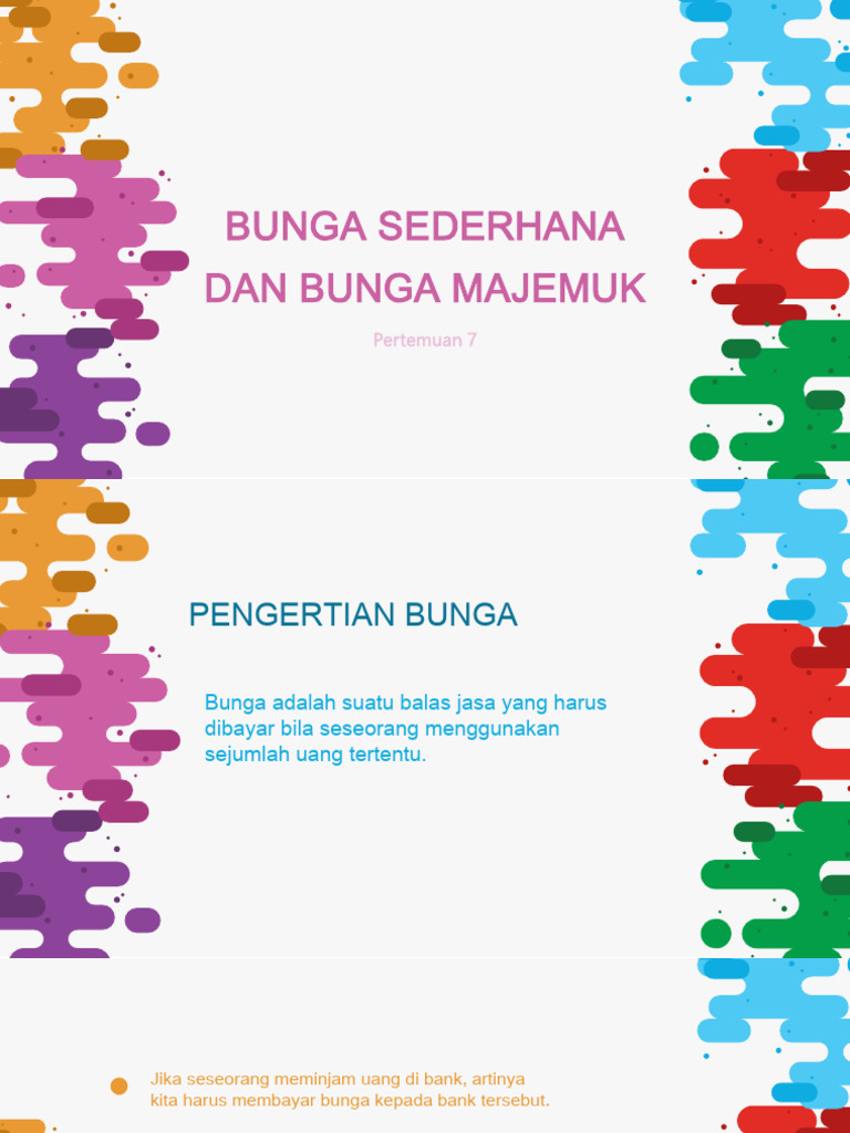 PPT-Bunga Sederhana Dan Bunga Majemuk | PDF | Pengelolaan Keuangan & Uang