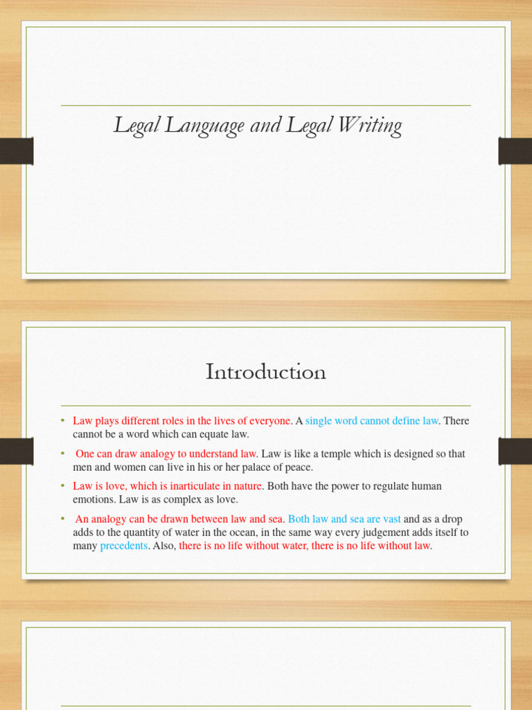 Legal Language and Legal Writing Class II | Download Free PDF | English ...