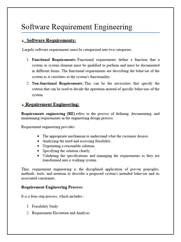SE CH - 3 Software Requirement Engineering | PDF | System | Engineering