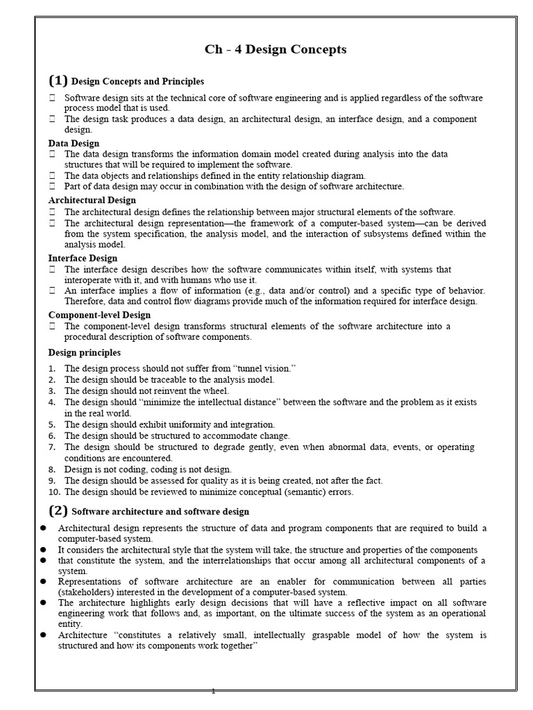SE CH - 4 Design Concepts | PDF | Object Oriented Programming | Programming