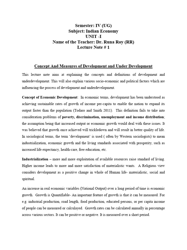 Economic Growth vs. Development Explained | PDF | Economic Development ...