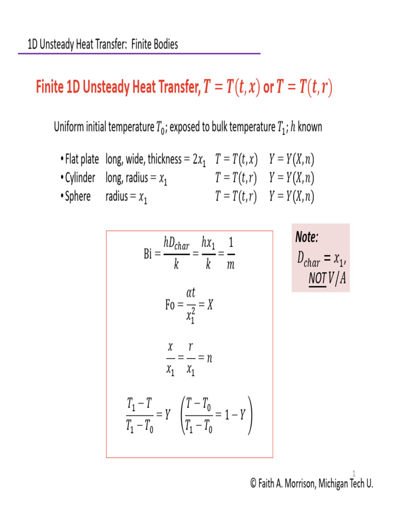 GurneyLurey and Heisler SM | PDF | Heat Transfer | Branches Of ...
