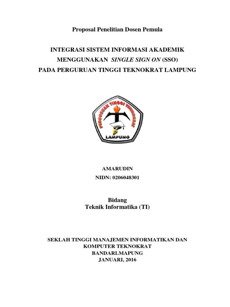 Latihan Proposal PDP - Integrasi SIA Menggunakan SSO | PDF