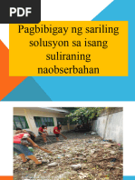 Grade 5 - Pagbibigay NG Solusyon Sa Naobserbahang Suliranin | PDF