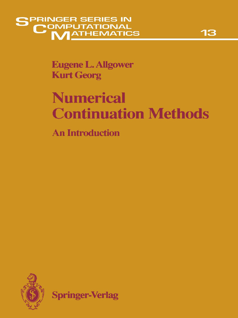 Numerical Continuation Methods | PDF | Determinant | Curve