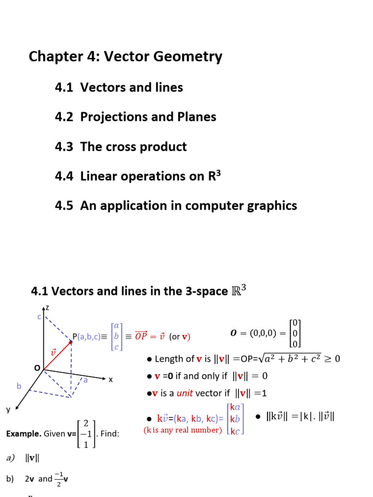 Chapter 4 Vectorgeometryex2sp24 | PDF | Euclidean Vector | Abstract Algebra