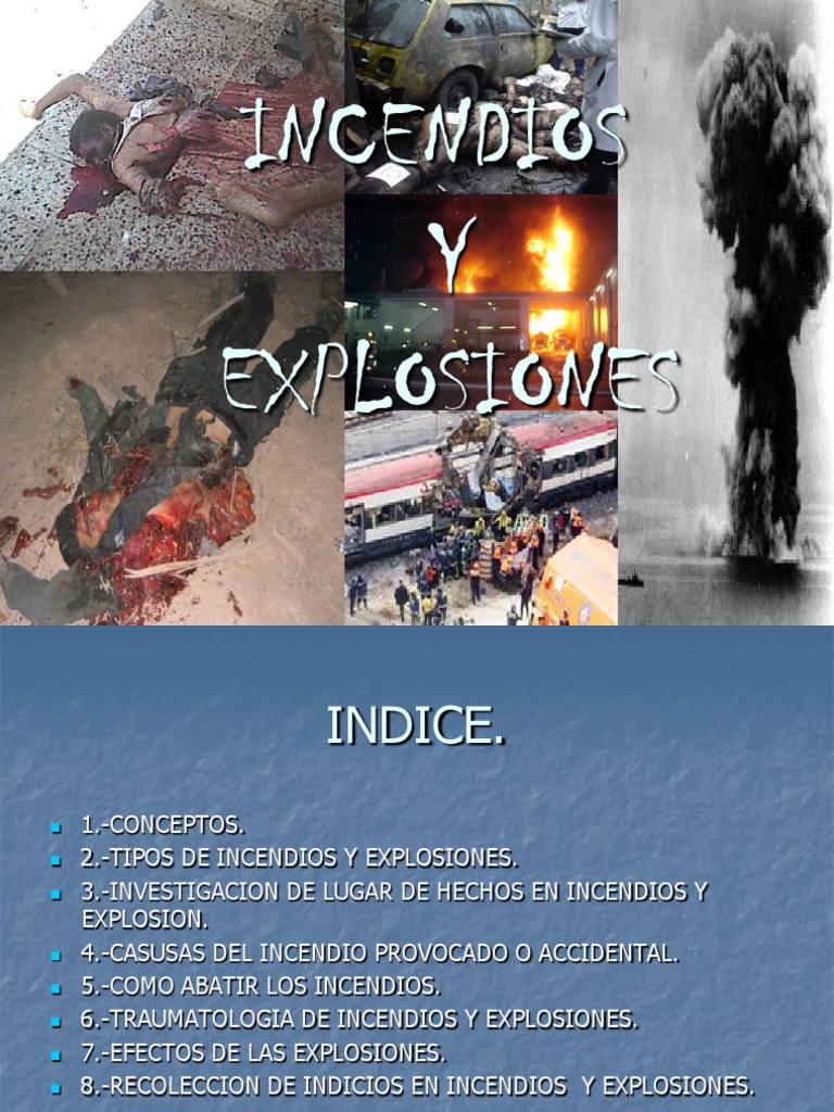 Incendios y Explosiones. | PDF | Naturaleza | Ciencias fisicas