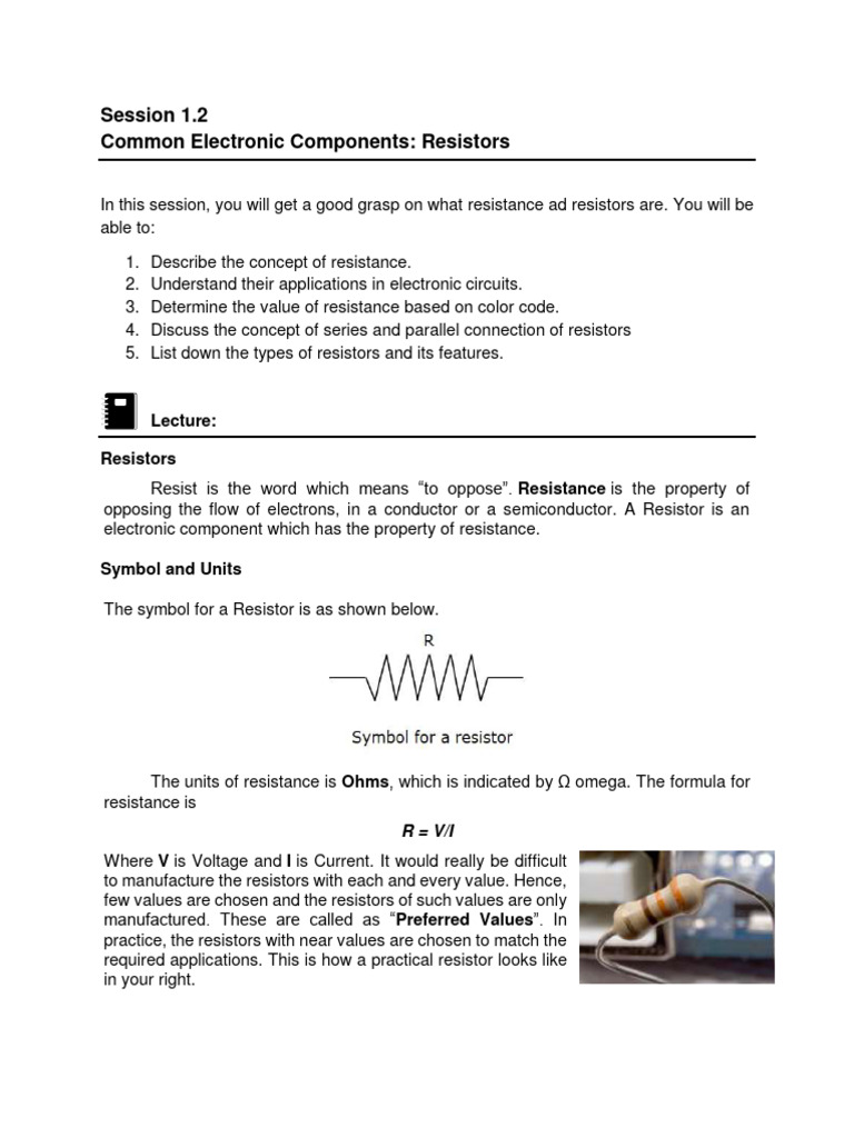 Understanding Resistors and Their Functions | PDF | Resistor ...