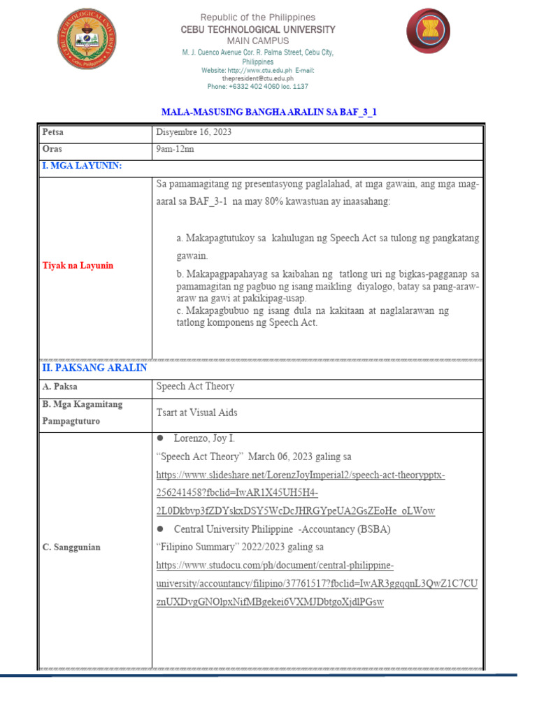 4pangkat 1 Lesson Plan Final BAF EVE 3 11 | PDF