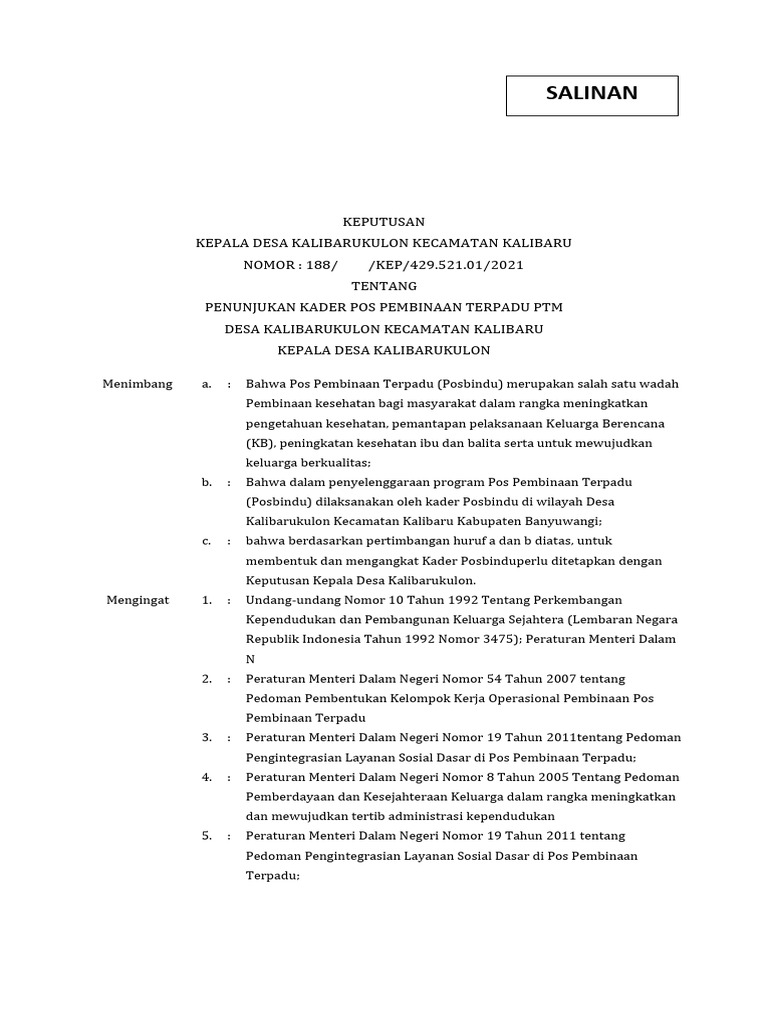 Posbindu Baru 2021 | PDF