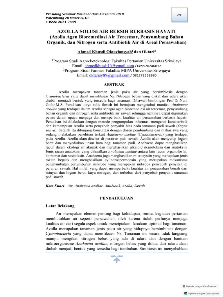 Jurnal KLP 1 Azolla | PDF