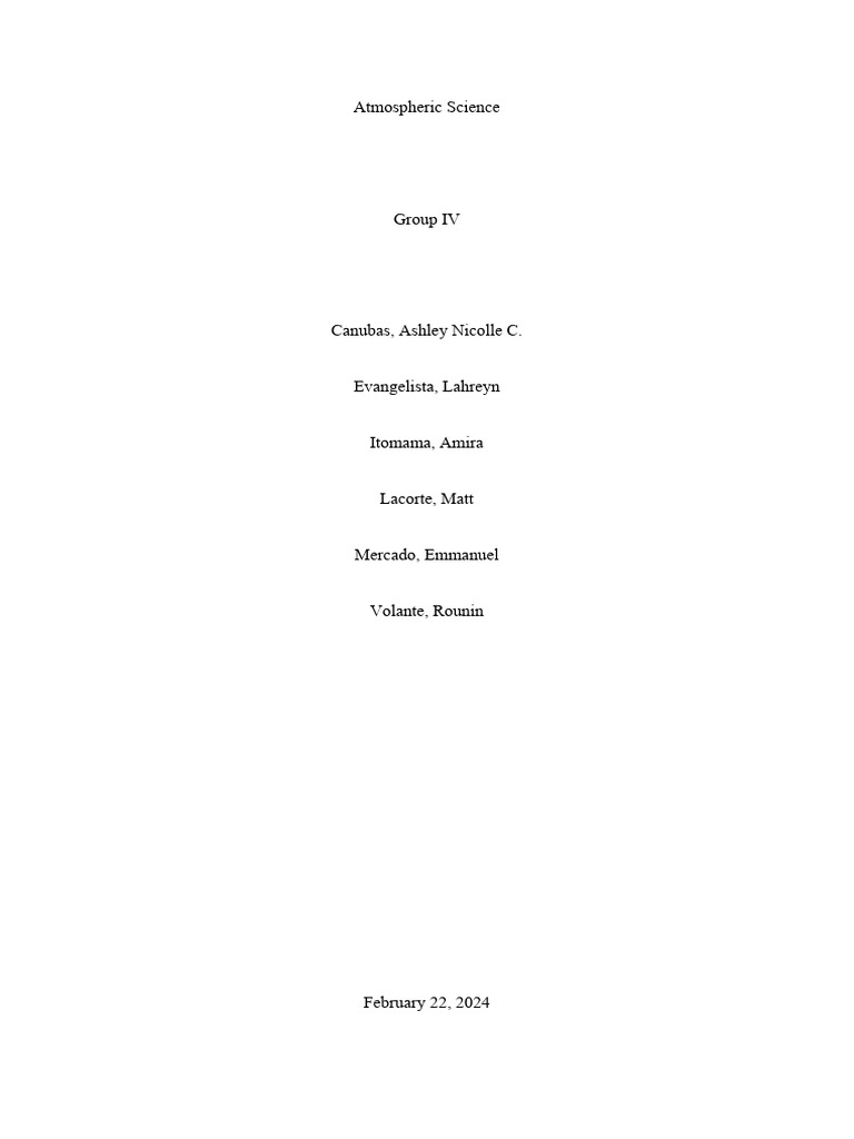 Overview of Atmospheric Science Fields | PDF | Sky | Natural Sciences