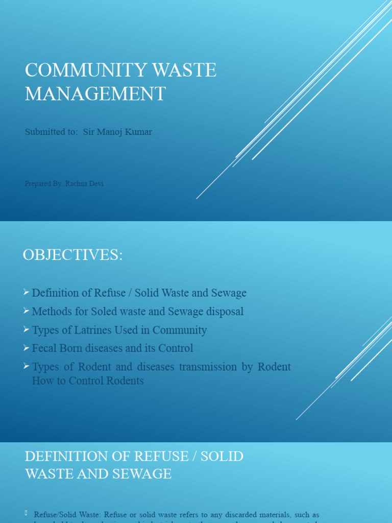 Community Waste Management | PDF | Waste | Sewage Treatment