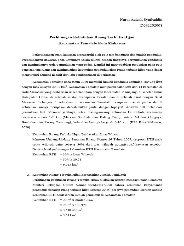 Perhitungan RTH Word | PDF