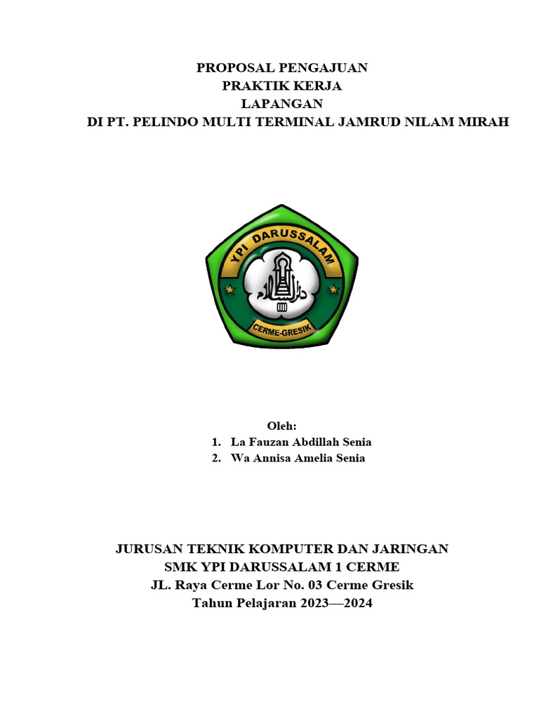 Contoh Proposal PKL | PDF