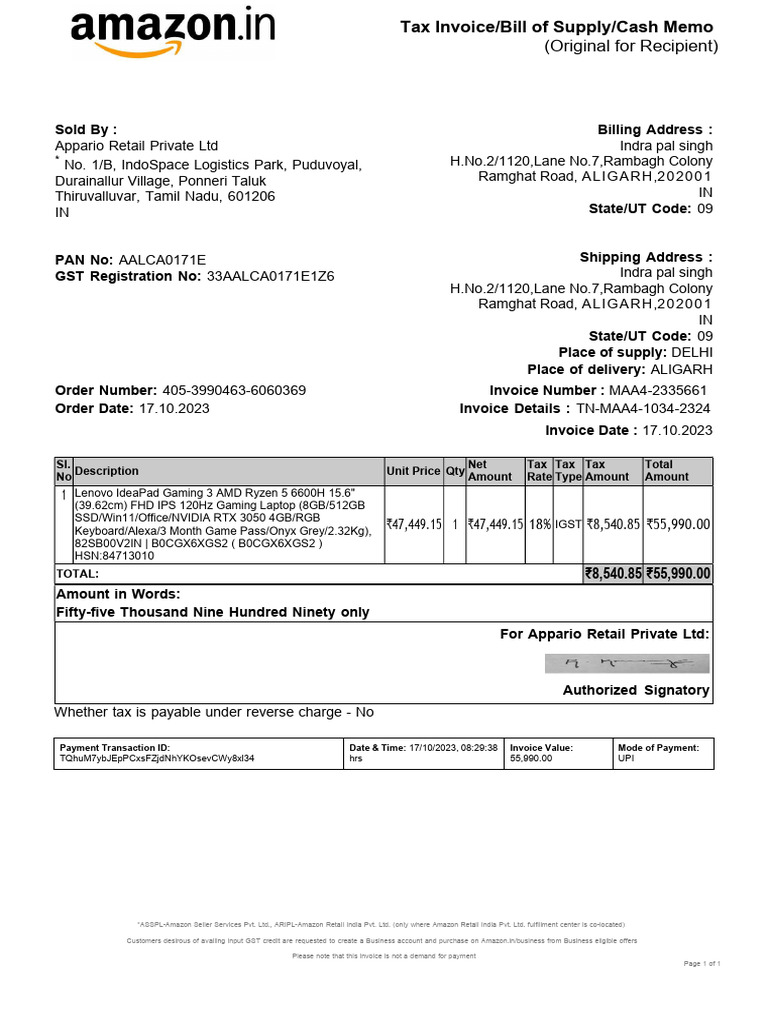 Indra Bill | Download Free PDF | Invoice | Government Finances