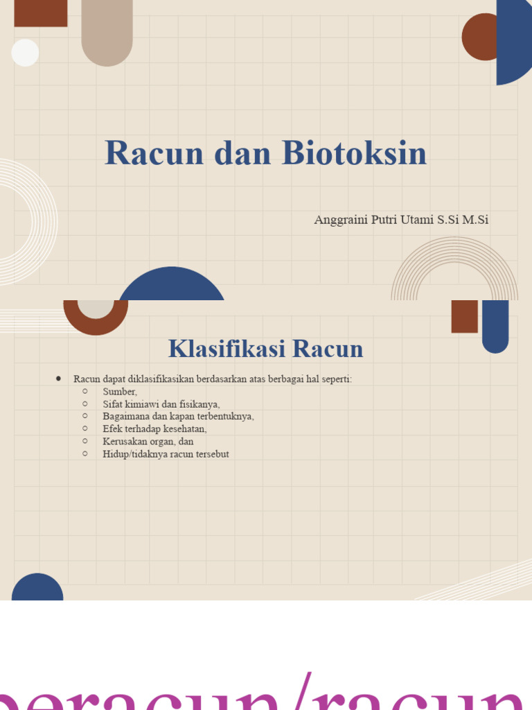 Racun Dan Biotoksin | PDF