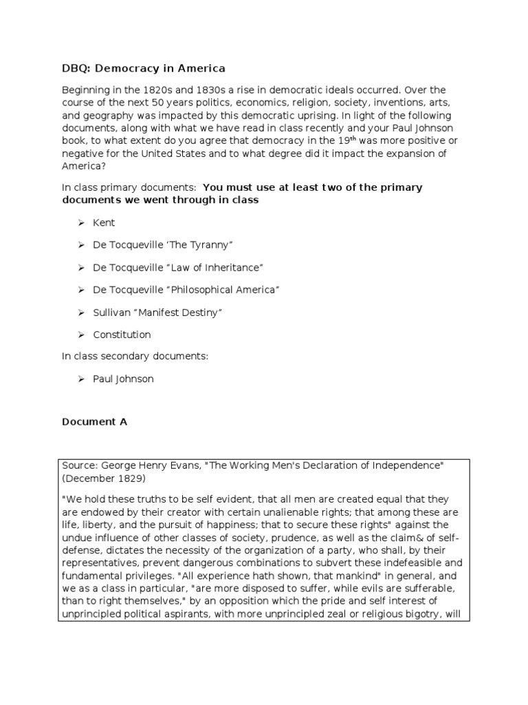 Democracy in America | PDF | Democracy | Politics (General)