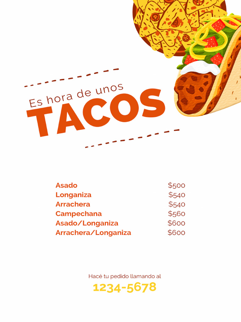 Menú Tacos - 20240215 - 103453 - 0000 | PDF