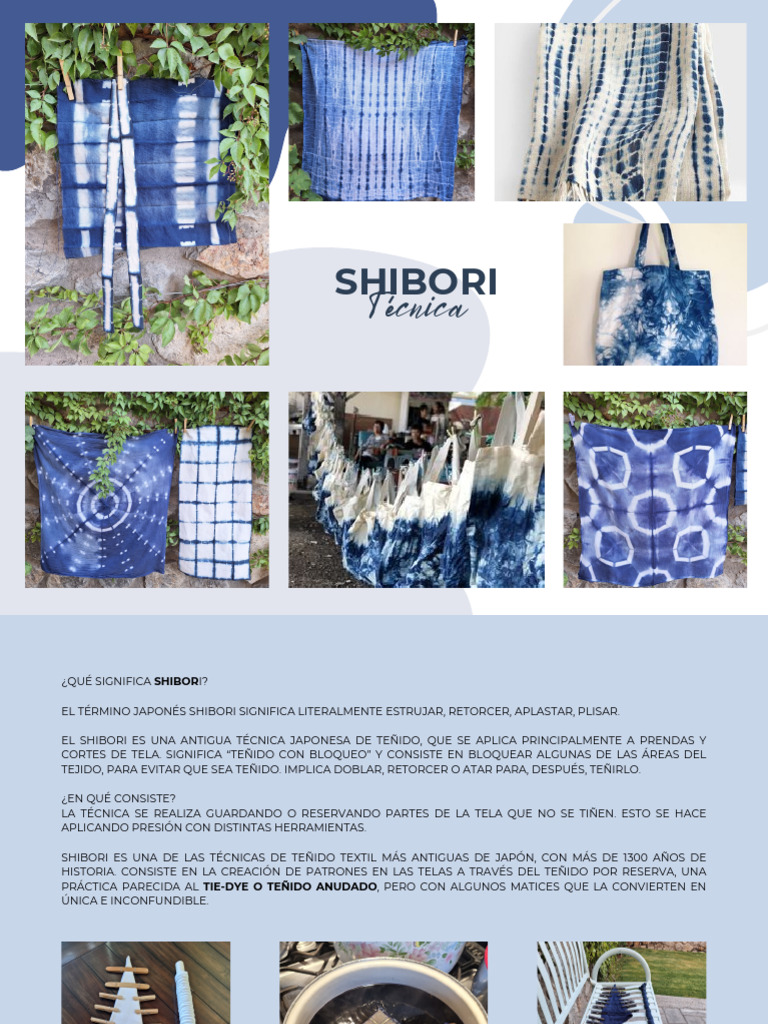 Shibori Técnica | PDF | Hogar, jardinería y bricolaje