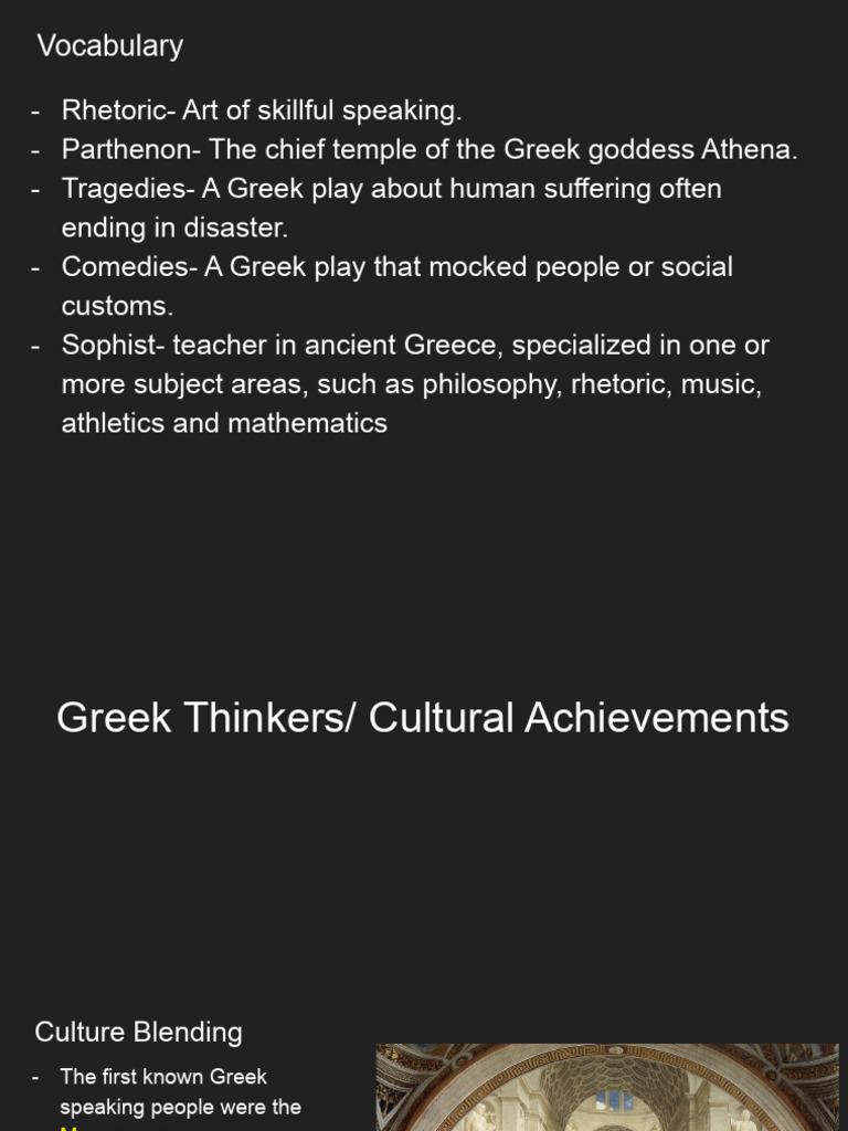 Greek+Thinkers +culture | PDF | Trojan War | Homer