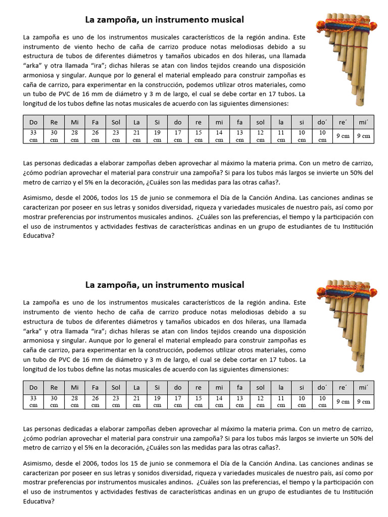 La Zampoña | PDF | Musicología | Instrumentos musicales