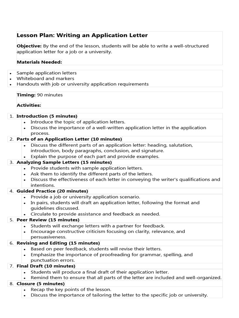 Lesson Plan | PDF | Lesson Plan | Proofreading
