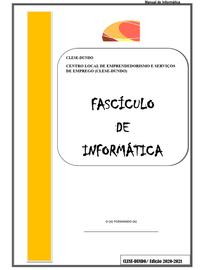 Manual de Informática Básica 2020-2021 | PDF | Armazenamento de dados ...