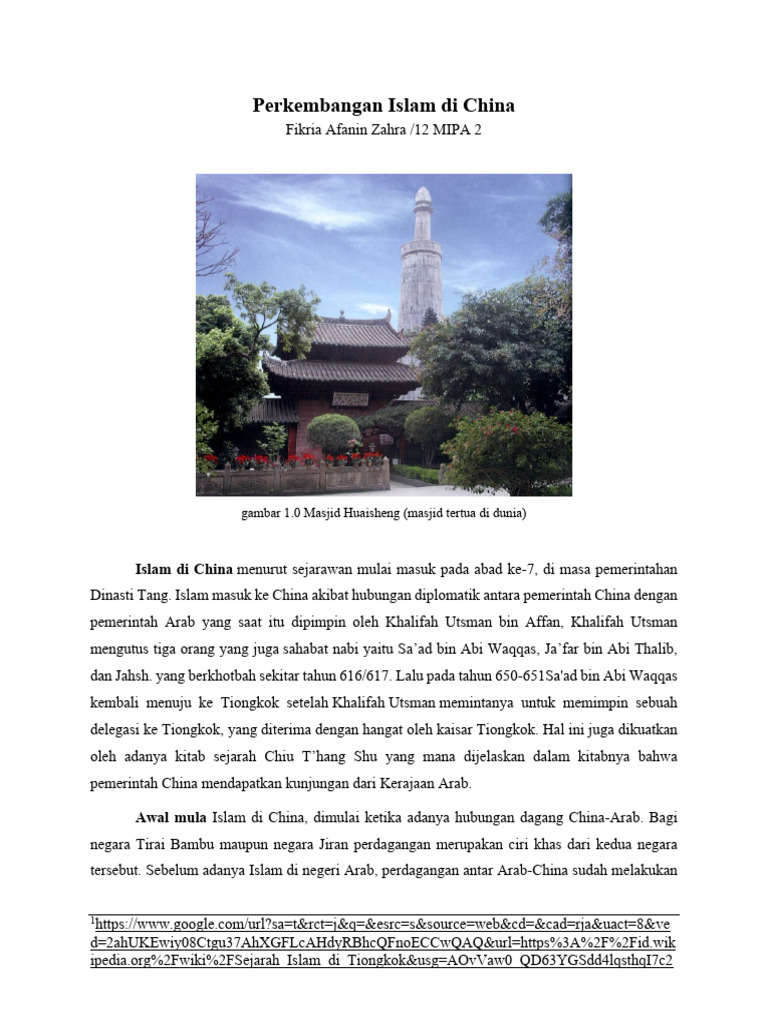 Perkembangan Islam di China Modern | PDF