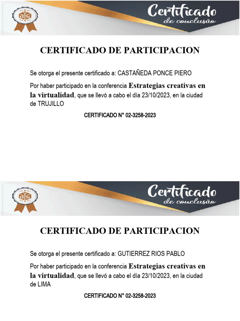 Certificado de Participacion 9 | PDF | Arte