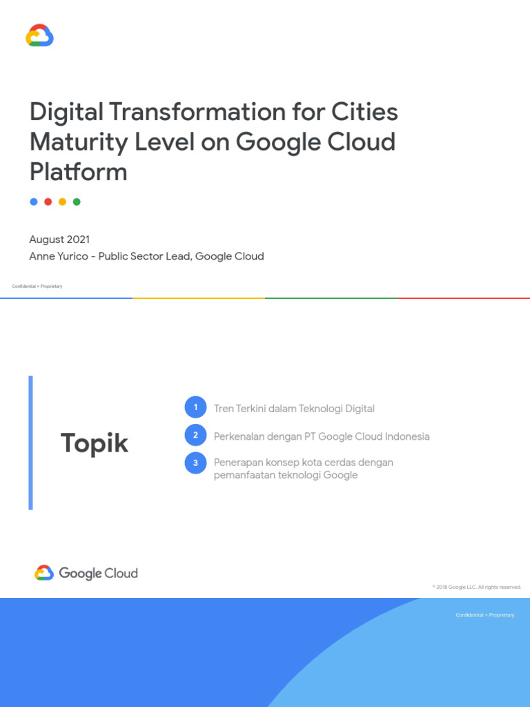 Digital Transformation For Cities Maturity Level On Google Cloud Platform | PDF