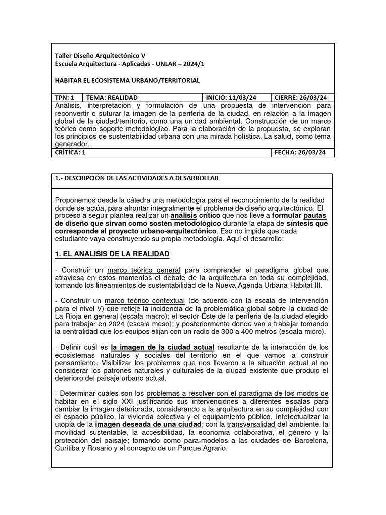 TPN 1 | PDF | Diseño | Sustentabilidad
