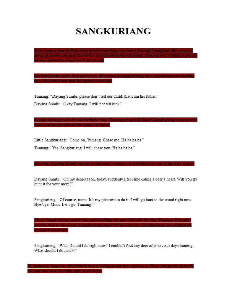 Sangkuriang Narator | PDF