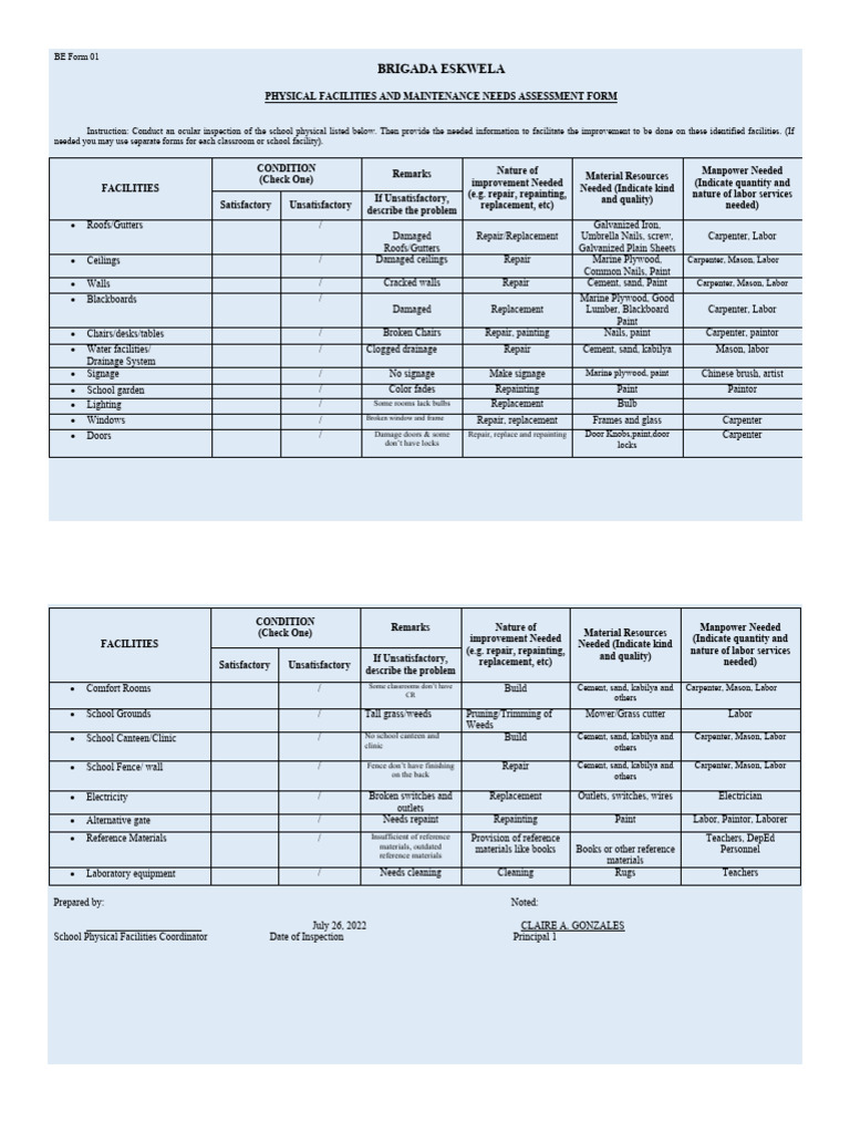 Be Form 1 3 5 6 | PDF | Carpentry