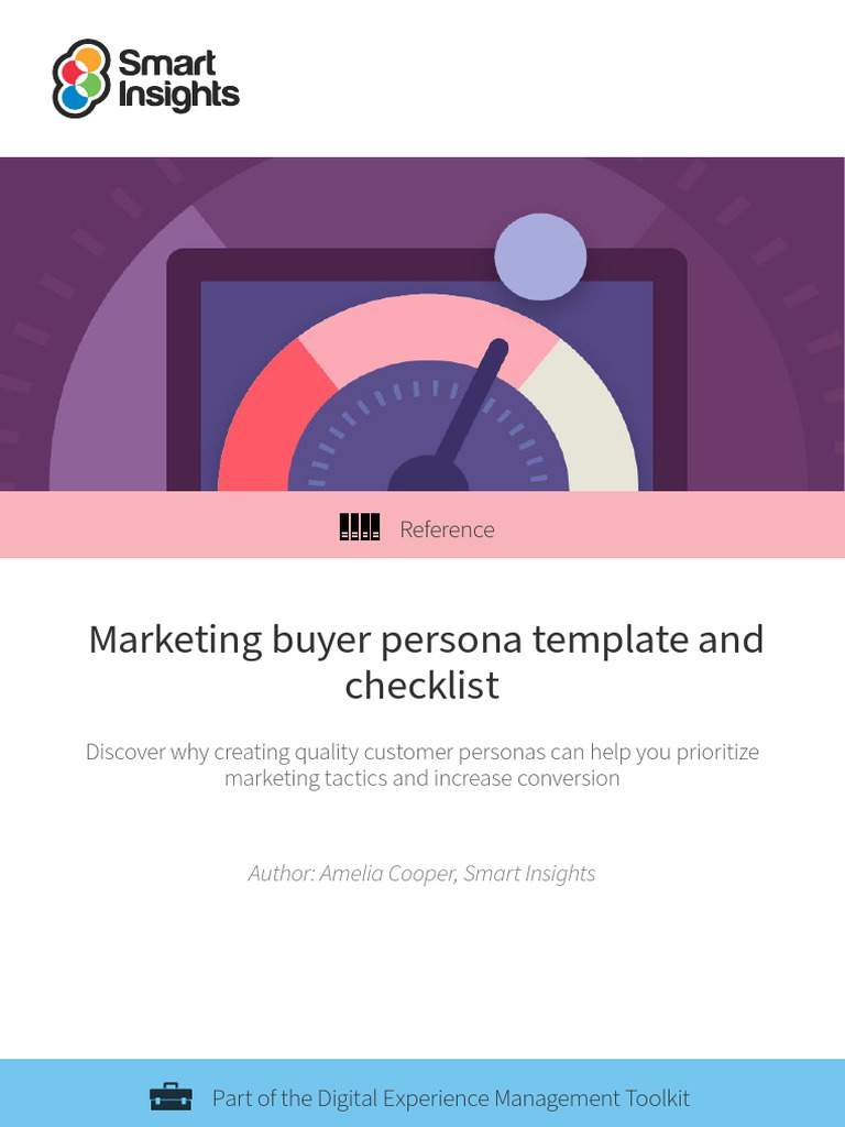 Marketing Buyer Persona Template and Checklist Smart Insights | PDF ...