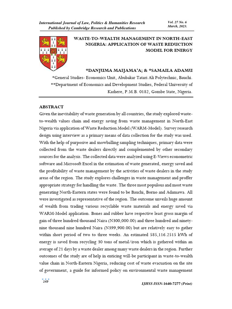 Waste To Wealth Management in North East | PDF | Recycling | Waste ...