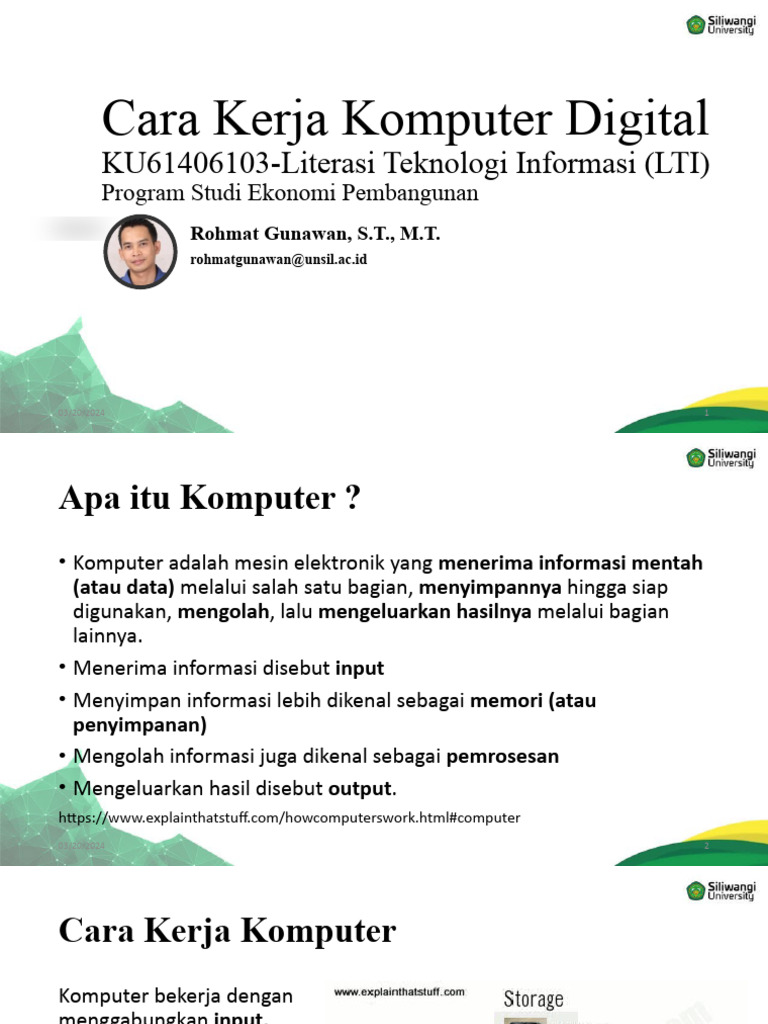 Cara Kerja Komputer Digital | PDF